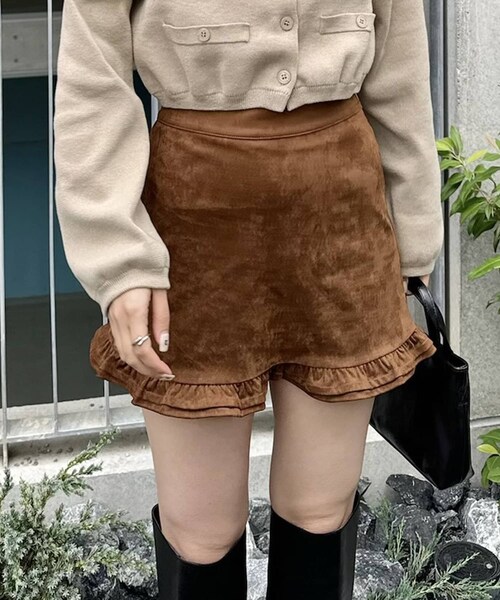 mystic（ミスティック）の「[mline]フェイクスエードミニスカパン（）」 - WEAR