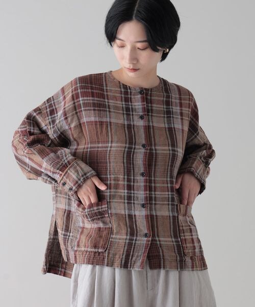 studio CLIP（スタディオクリップ）の「《natural by clip》リネンチェックワイドシャツ（）」 - WEAR
