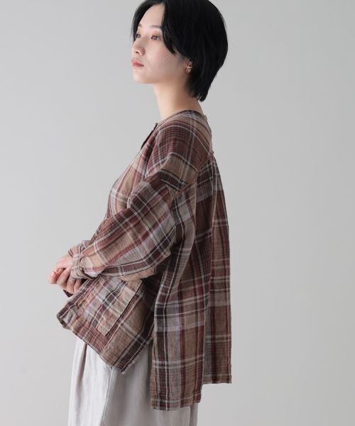 studio CLIP（スタディオクリップ）の「《natural by clip》リネンチェックワイドシャツ（）」 - WEAR