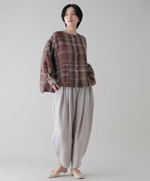 studio CLIP（スタディオクリップ）の「《natural by clip》リネンチェックワイドシャツ（）」 - WEAR