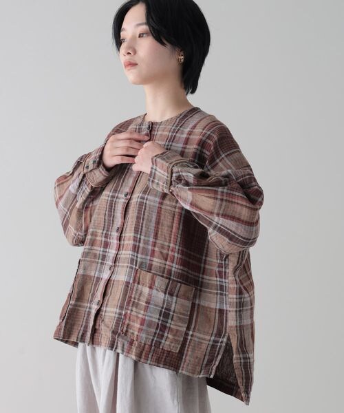 studio CLIP（スタディオクリップ）の「《natural by clip》リネンチェックワイドシャツ（）」 - WEAR