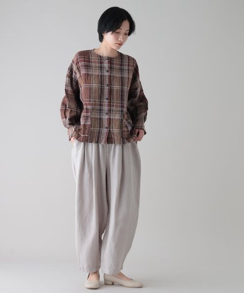 studio CLIP（スタディオクリップ）の「《natural by clip》リネンチェックワイドシャツ（）」 - WEAR
