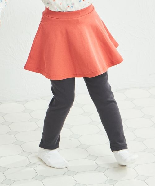 pairmanon（ペアマノン）の「10分丈 無地 スカート ドッキング スカッツ（）」 - WEAR