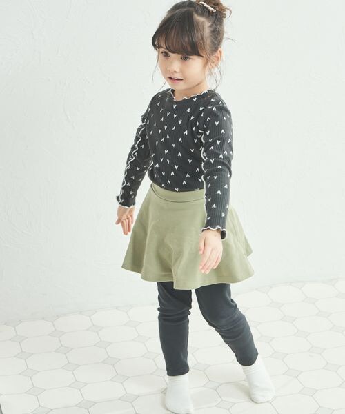 pairmanon（ペアマノン）の「10分丈 無地 スカート ドッキング スカッツ（）」 - WEAR