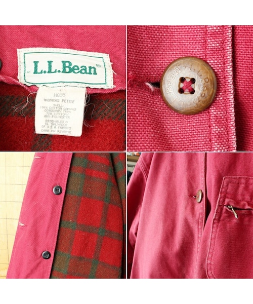 L.L.Bean（エルエルビーン）の「80s USA LLBean ダック ハンティング ジャケット カバーオール レッド レディースL ウールライナー付き アメリカ古着（カバーオール ...