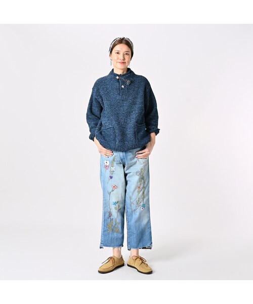 45R（フォーティファイブアール）の「モカシンニットの908馬プル（インディゴ）（）」 - WEAR