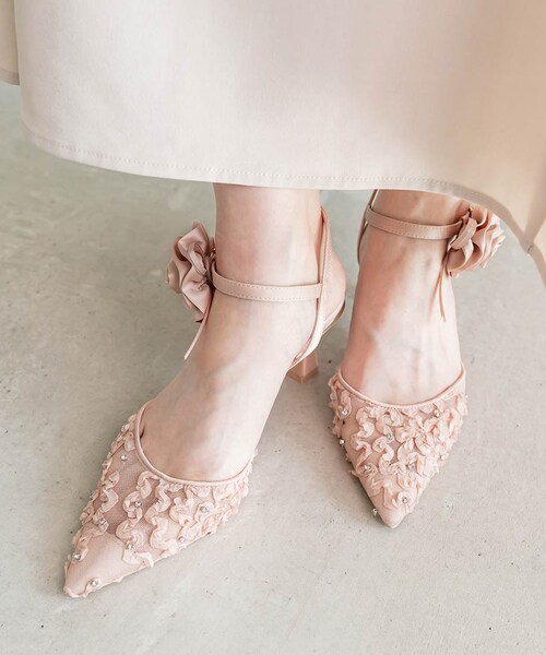 RANDA（ランダ）の「【Flower Collection】2WAYフラワーモチーフアンクルストラップパンプス（）」 - WEAR