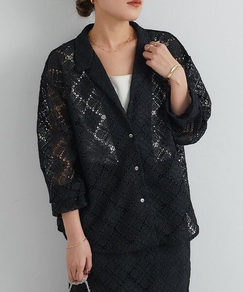 un dix cors（アンディコール）の「開襟レースシャツ（）」 - WEAR