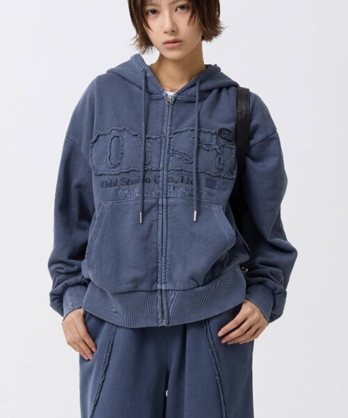 CIAOPANIC TYPY（チャオパニックティピー）の「【OddStudio】ピグメントダメージロゴジップパーカー/CIAOPANIC TYPY別注（）」 - WEAR