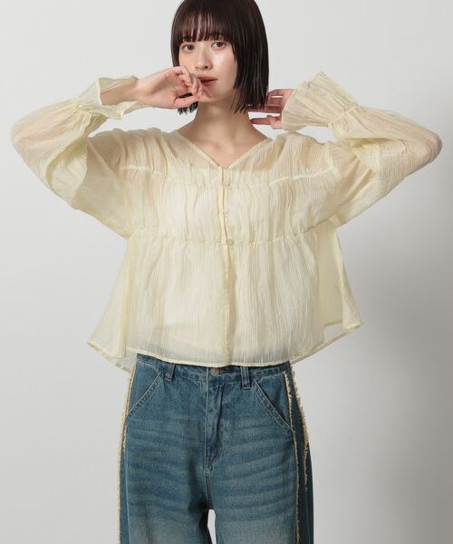 LAKOLE（ラコレ）の「2WAYシアーギャザーブラウス（）」 - WEAR