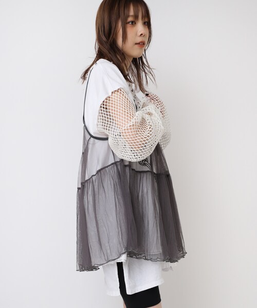 RNA（アールエヌエー）の「B2806 チュールメッシュキャミ（）」 - WEAR