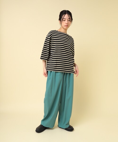 RNA-N（アールエヌエーエヌ）の「M2431 コットンボーダーハーフスリーブバスクT（）」 - WEAR