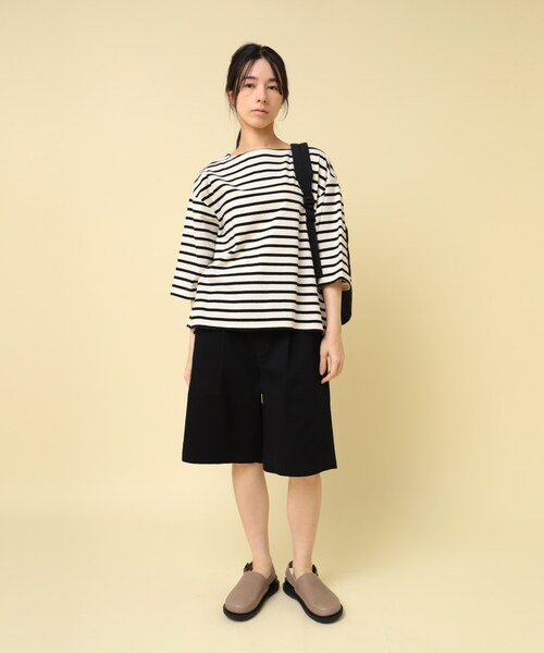 RNA-N（アールエヌエーエヌ）の「M2431 コットンボーダーハーフスリーブバスクT（）」 - WEAR