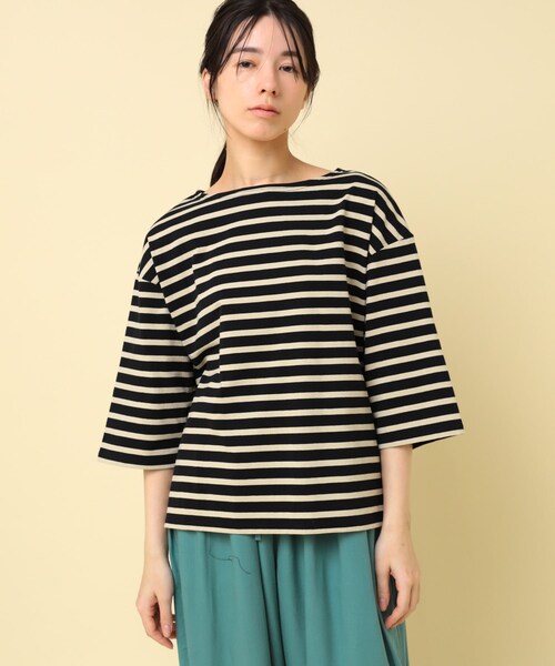 RNA-N（アールエヌエーエヌ）の「M2431 コットンボーダーハーフスリーブバスクT（）」 - WEAR