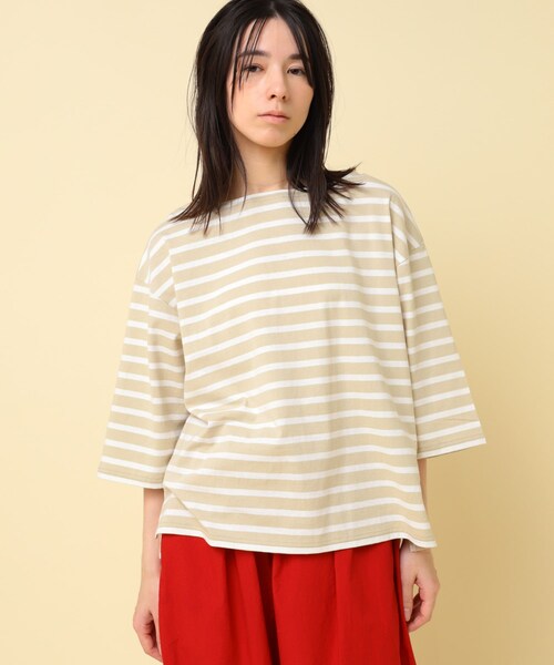 RNA-N（アールエヌエーエヌ）の「M2431 コットンボーダーハーフスリーブバスクT（）」 - WEAR