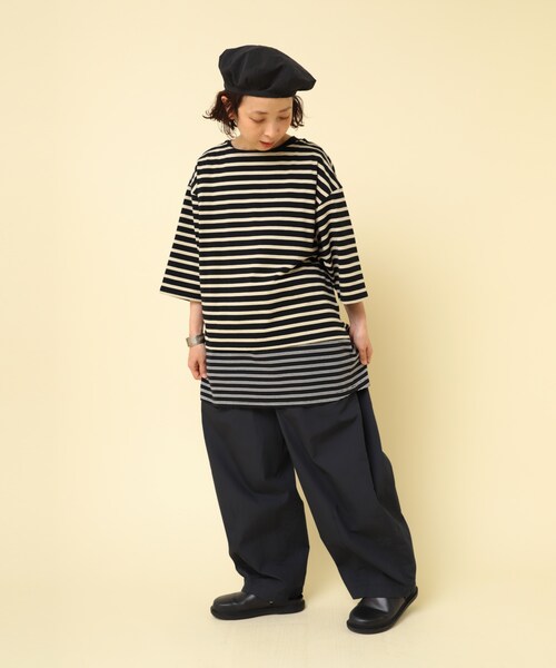 RNA-N（アールエヌエーエヌ）の「M2431 コットンボーダーハーフスリーブバスクT（）」 - WEAR