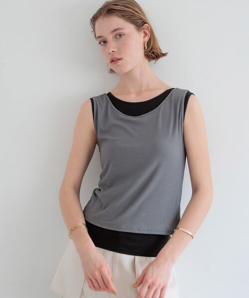 BAYFLOW（ベイフロー）の「カップ付きレイヤードタンク／NEW BASIC series 25SS（）」 - WEAR