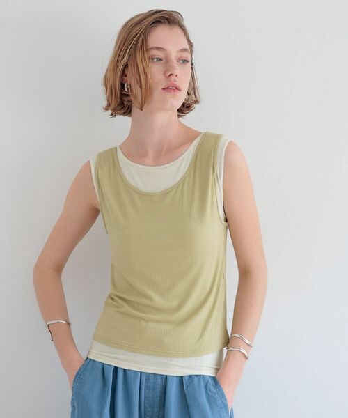 BAYFLOW（ベイフロー）の「カップ付きレイヤードタンク／NEW BASIC series 25SS（）」 - WEAR