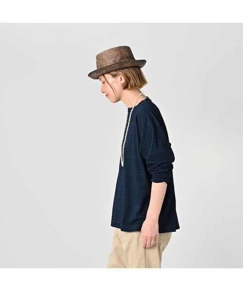 45R（フォーティファイブアール）の「天竺の908長袖オーシャンTシャツ（インディゴ）（）」 - WEAR