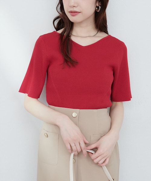 natural couture（ナチュラルクチュール）の「【ako】前後2WAYリブニットプルオーバー（ニット/セーター）」 - WEAR