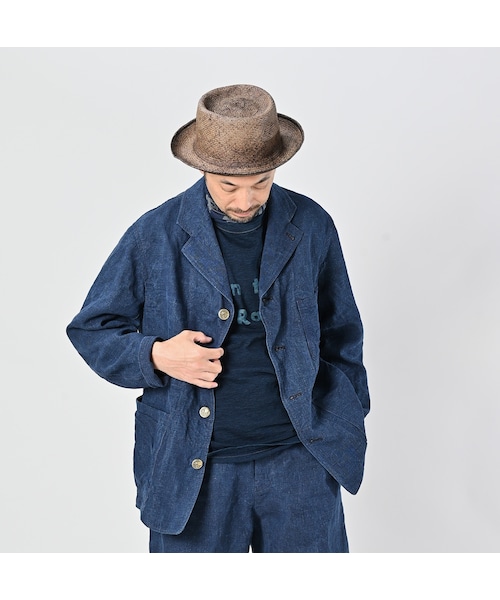 45R（フォーティファイブアール）の「リネンクロスのニームジャケット MEN（インディゴ）（）」 - WEAR