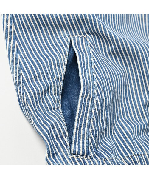 45R（フォーティファイブアール）の「ライ麦デニムのワンピース（ヒッコリー 重）（）」 - WEAR