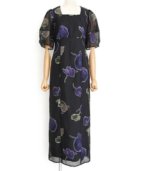 Ameri（アメリ）の「Ameri VINTAGE（アメリ ヴィンテージ）MEDI OLIVIA DIMENSIONAL DRESS（ブラック/M）（ドレス）」 - WEAR