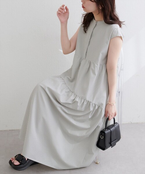 natural couture（ナチュラルクチュール）の「【WEB限定】ノースリティアードワンピース（ワンピース）」 - WEAR