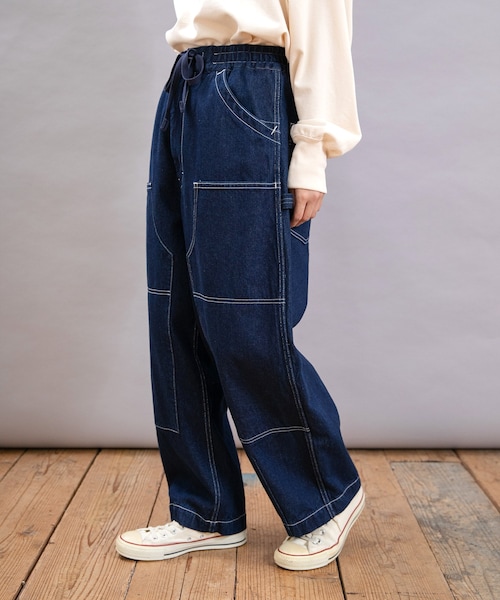 URCH RNA（アーチ アールエヌエー）の「【9月下旬納期】R4365 ワイドストレートのダブルニーアトリエパンツ（）」 - WEAR