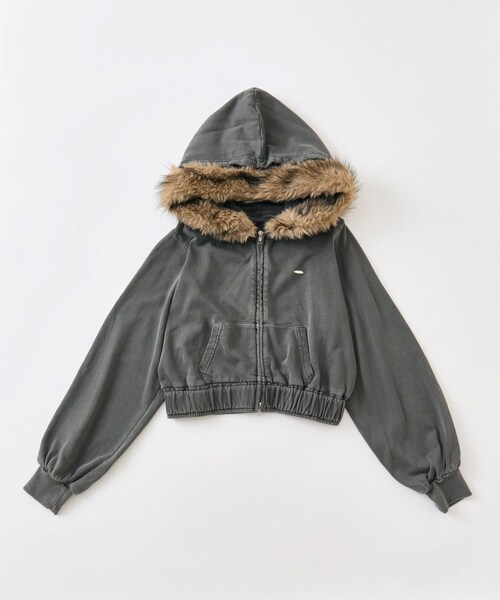 OLIVE des OLIVE（オリーブデオリーブ）の「ピグメントファー付きパーカー（）」 - WEAR