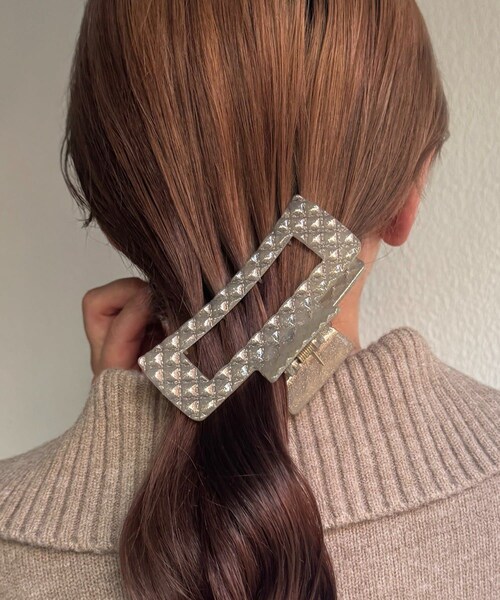 Lattice（Lattice）の「スクエアラメクリップ（バレッタ/ヘアクリップ）」 - WEAR