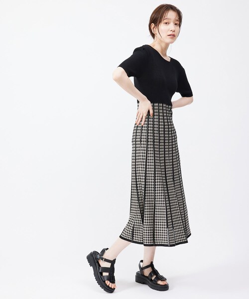 Jayro（ジャイロ）の「【接触冷感】チェック柄スカートワンピース（ワンピース）」 - WEAR