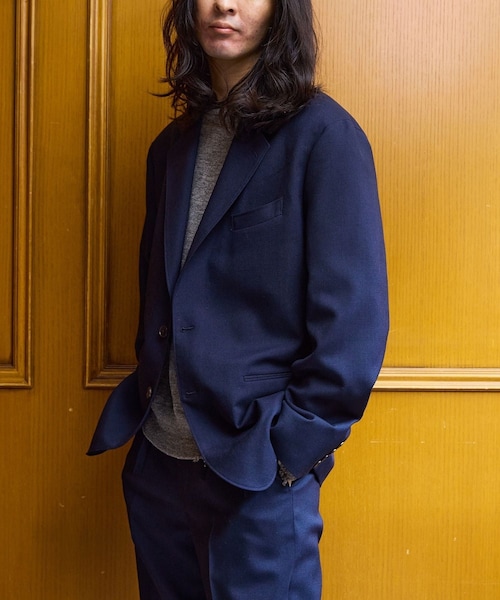ADAM ET ROPE'（アダムエロペ）の「【HEUGN/ユーゲン】STEVE JACKET WOOL 2B NAVY（テーラードジャケット）」 - WEAR