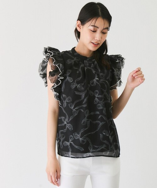 Jayro（ジャイロ）の「袖ラッフルブラウス（シャツ/ブラウス）」 - WEAR