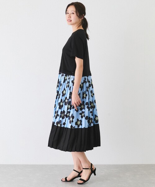 Jayro（ジャイロ）の「花柄ドッキング半袖ワンピース（ワンピース）」 - WEAR