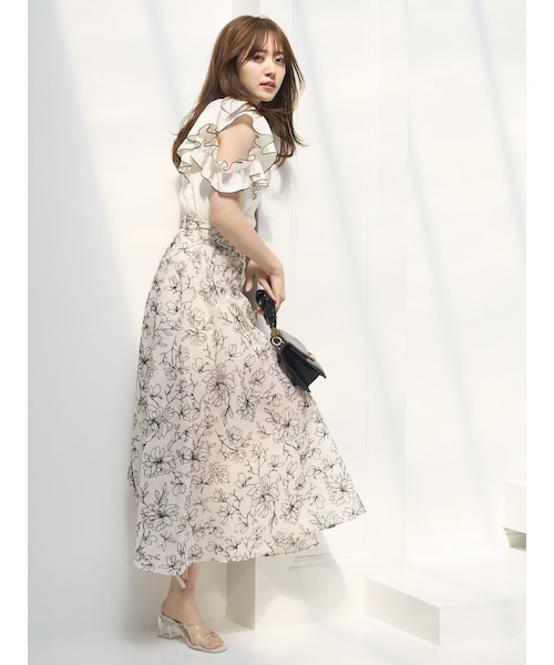 dazzlin（ダズリン）の「フロッキーボリュームスカート（スカート）」 - WEAR