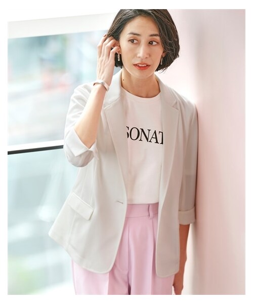 nissen（ニッセン）の「カットソーテーラードジャケット【OtonaSMILE】（テーラードジャケット）」 - WEAR