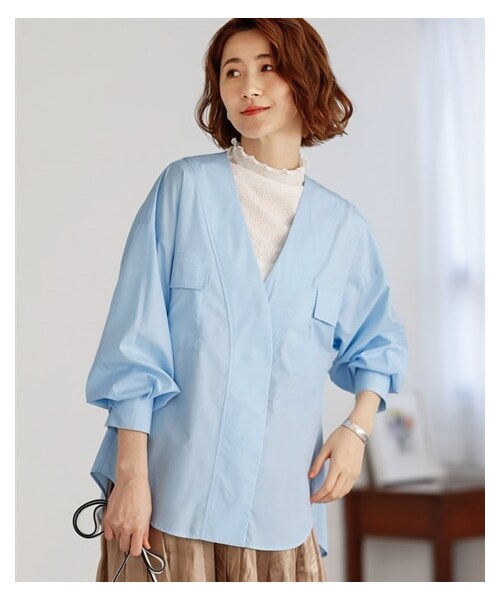 nissen（ニッセン）の「Vネックビッグブラウス【OtonaSMILE】（シャツ/ブラウス）」 - WEAR
