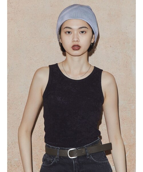 EMODA（エモダ）の「【VEQUM】MATTE VELOUR TANK TOP（タンクトップ）」 - WEAR