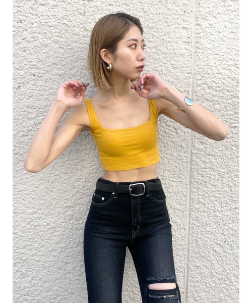 EMODA（エモダ）の「スクエアクロップタンクトップ（タンクトップ）」 - WEAR