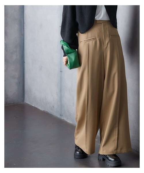 nissen（ニッセン）の「センタープレス超ワイドパンツ[Soiunique]（）」 - WEAR