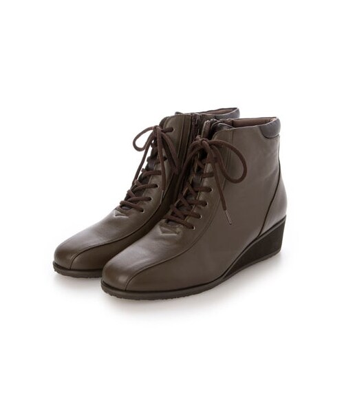 アトリエ Atelier 【撥水】【防滑】【3E】レースアップショートブーツ