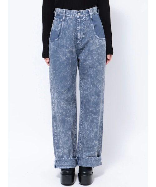 EMODA（エモダ）の「2トーンルーズハイウエストジーンズ（デニムパンツ）」 - WEAR