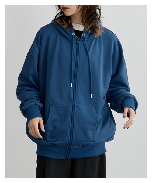 nissen（ニッセン）の「ガーゼ裏毛 オーバーサイズZIPパーカー[Soiunique]（パーカー）」 - WEAR