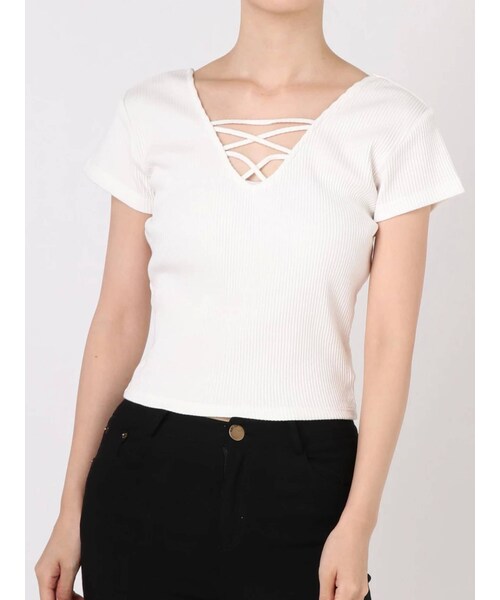 GYDA（ジェイダ）の「2WAY バインダーT/S（Tシャツ/カットソー）」 - WEAR