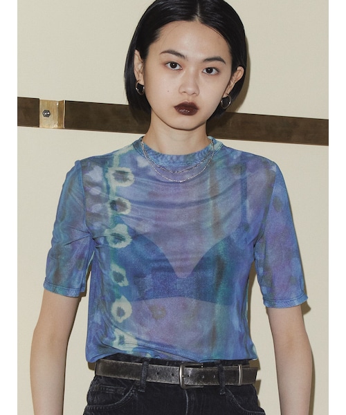 EMODA（エモダ）の「【VEQUM】SHEER COMPACT TSHIRT（Tシャツ/カットソー）」 - WEAR
