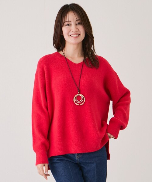 Jayro（ジャイロ）の「スフレヤーンVネックニットプルオーバー（ニット/セーター）」 - WEAR