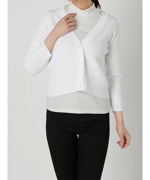 COTORICA（コトリカ）の「【WOMEN】変わりリブカーデ（カーディガン/ボレロ）」 - WEAR
