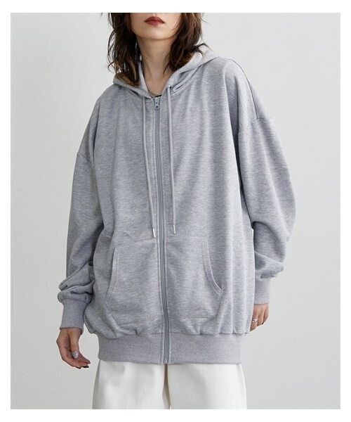 nissen（ニッセン）の「ガーゼ裏毛 オーバーサイズZIPパーカー[Soiunique]（パーカー）」 - WEAR