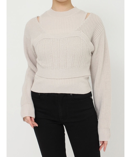 MURUA（ムルーア）の「2wayニットセットプルオーバー（ニット/セーター）」 - WEAR